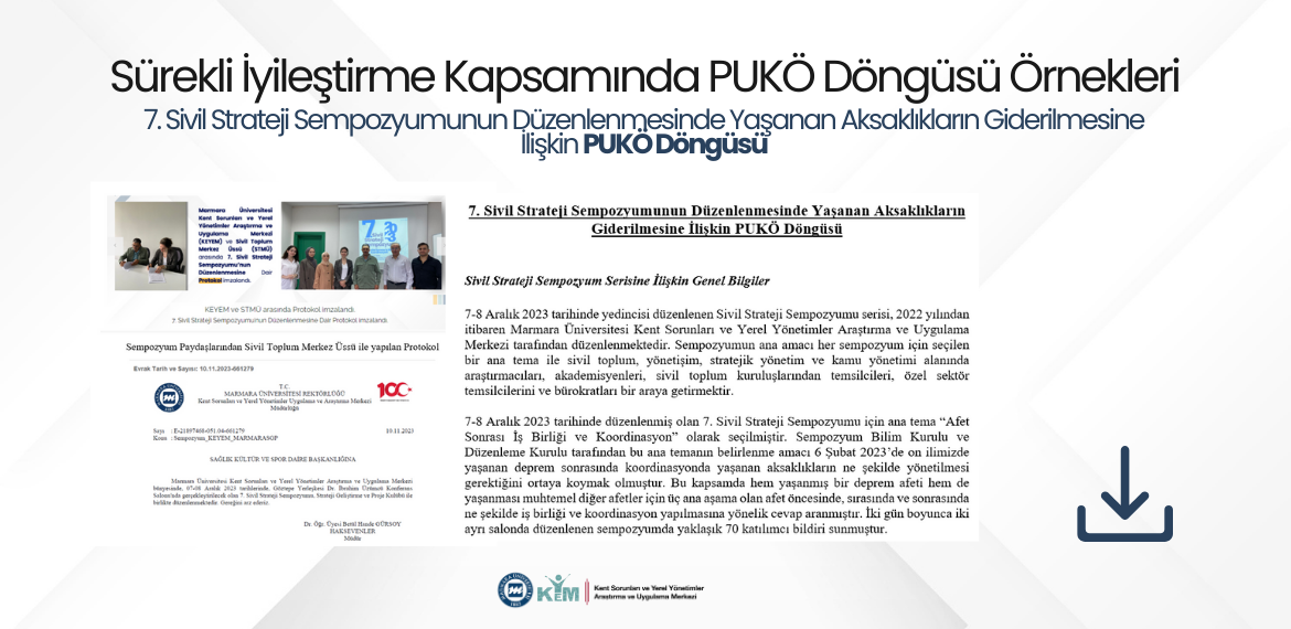 Sürekli İyileştirme Kapsamında PUKÖ Döngüsü Örnekleri | Kent Sorunları ...